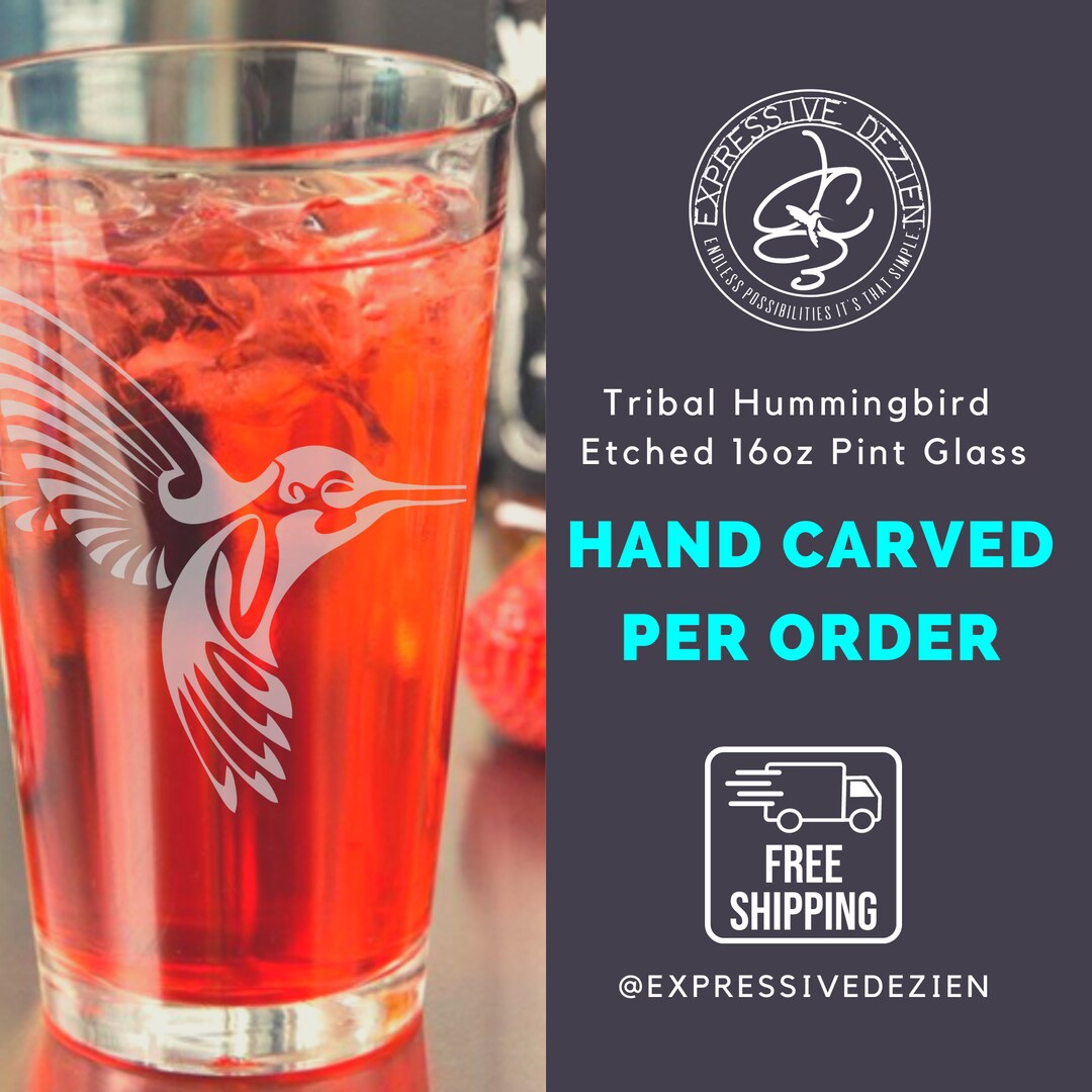 Custom 16oz Sandblast Etched Pint Glass | Handcrafted Barware Gift - Etsy