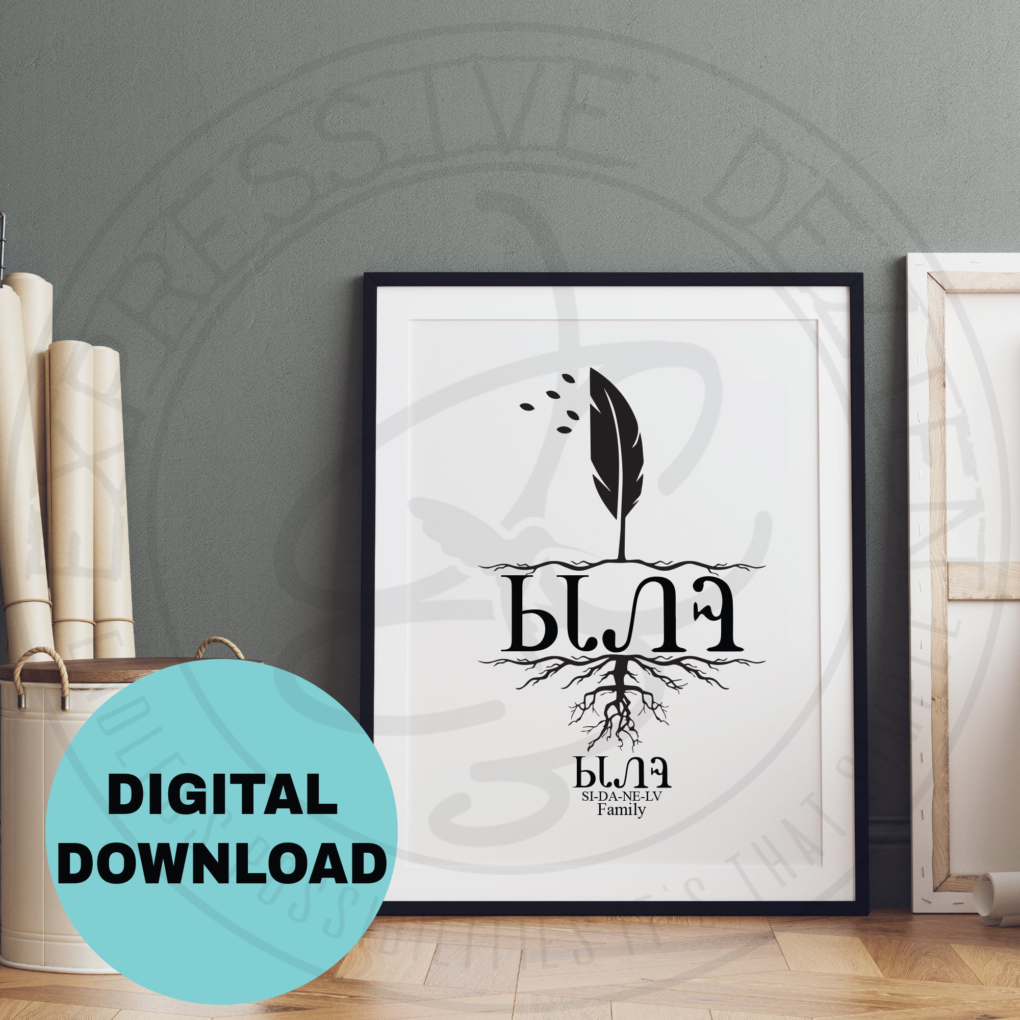 Tree of Life Feather family Tree Print Wall Art - Etsy