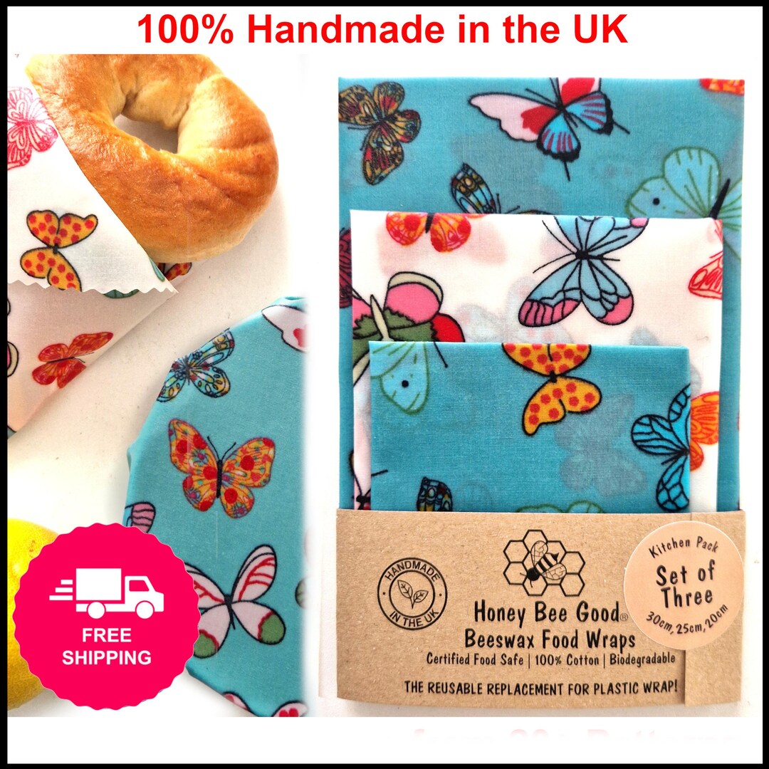 Beeswax Wraps, Handmade, NO PINE RESIN, Award-winning, Reusable ...