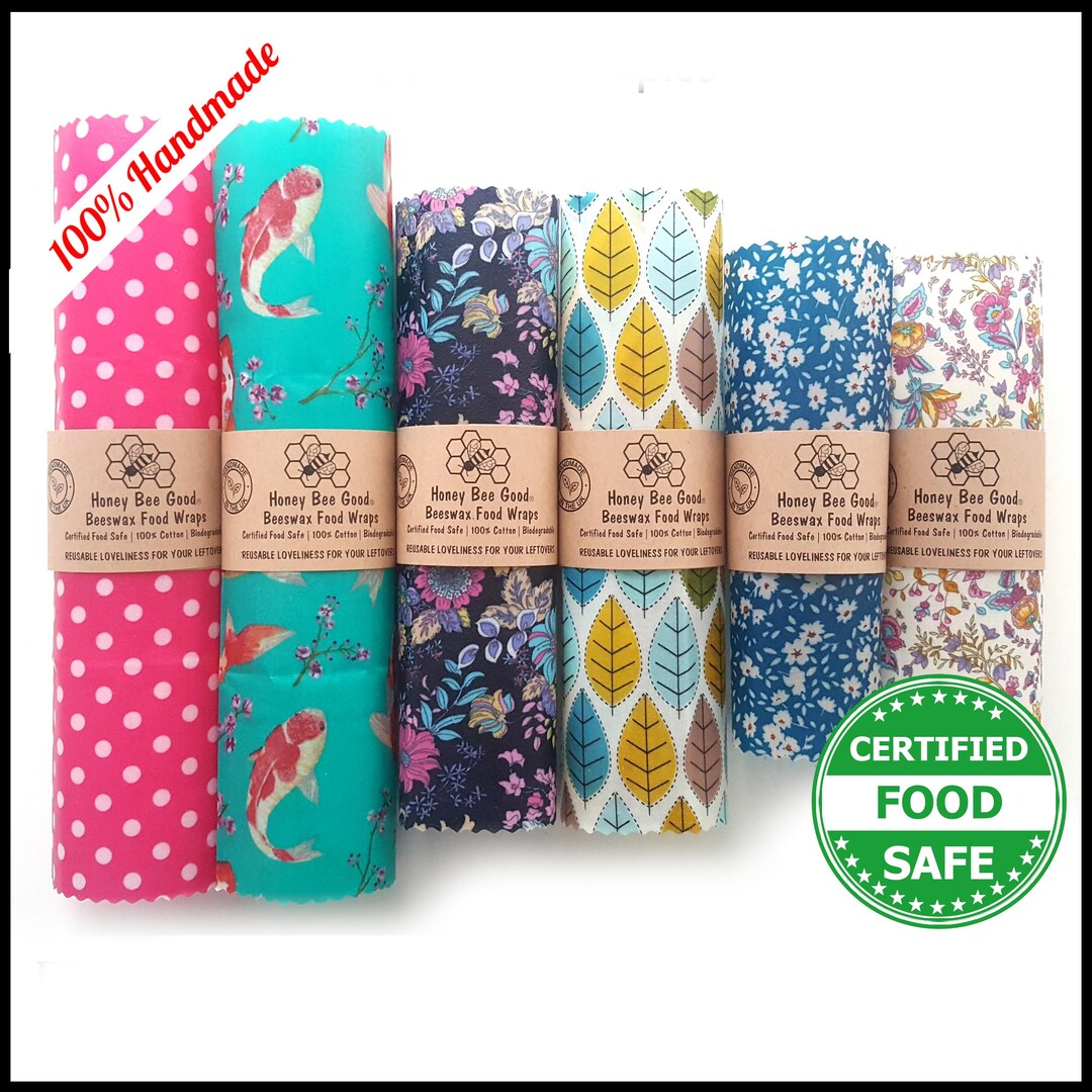 Beeswax Wraps, Award-winning, Handmade in the UK, Reusable Sandwich ...