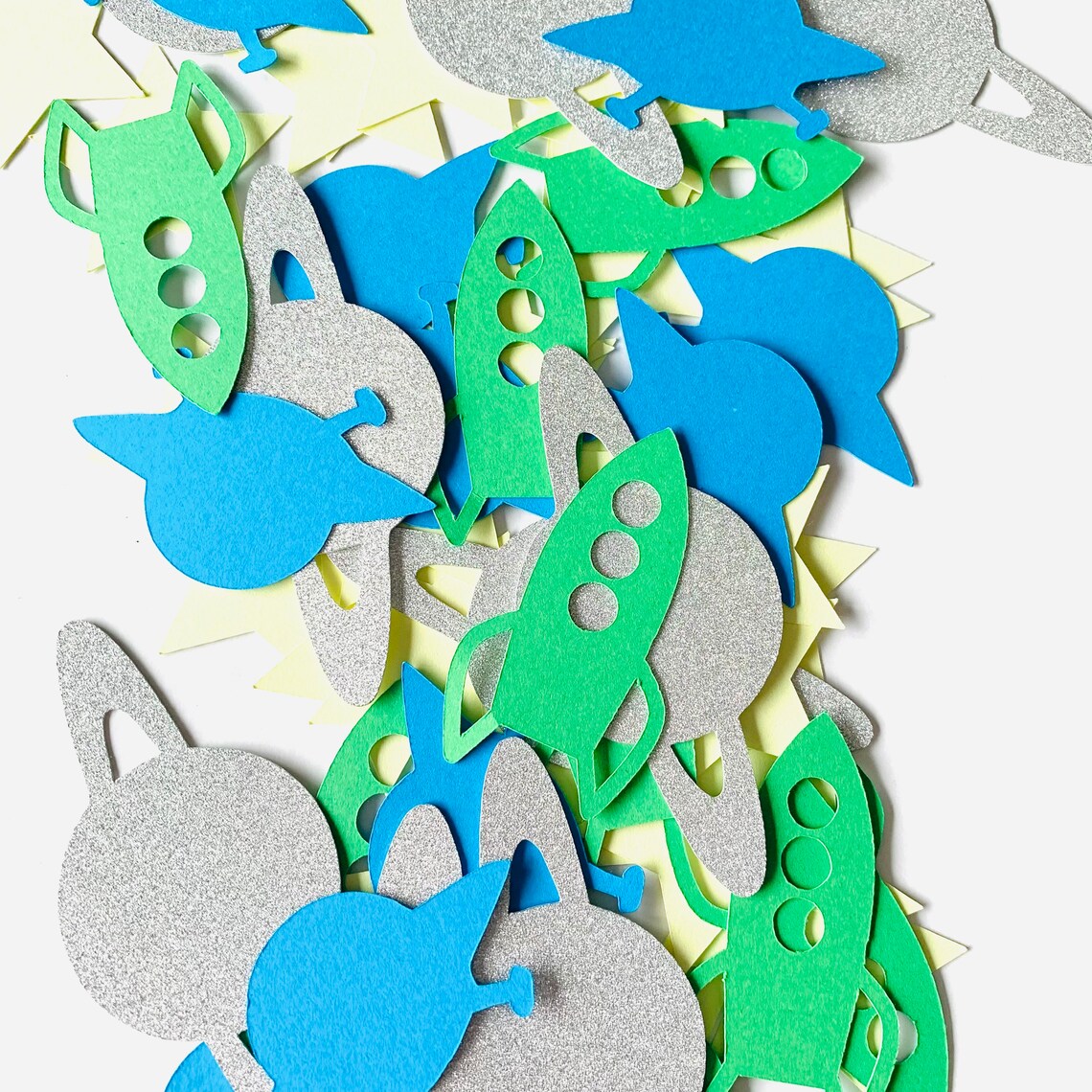 Space Rocket Confetti Blue Space Rocket Table Confetti - Etsy