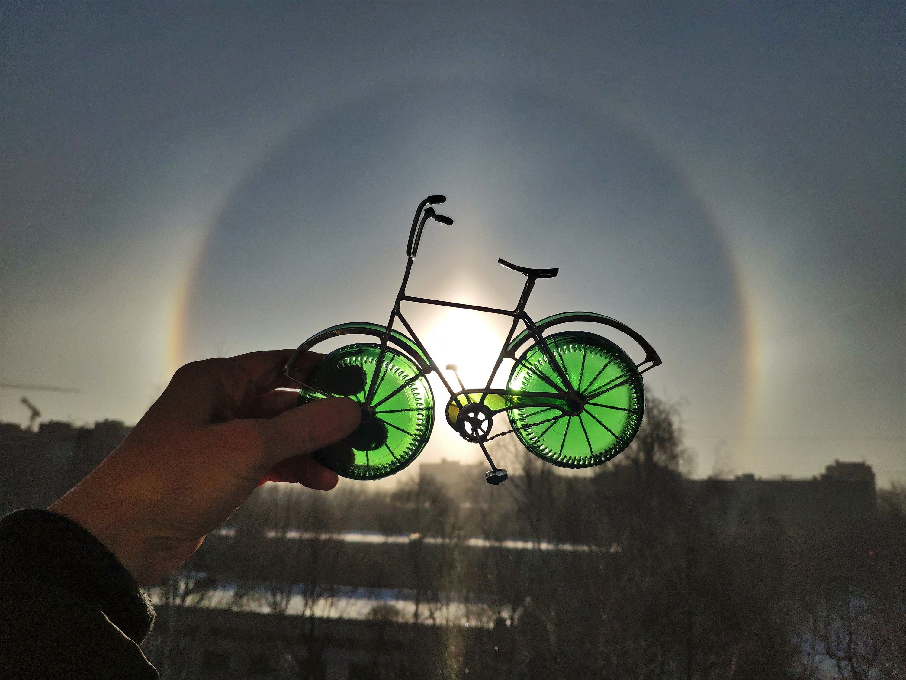 Green Beer Bottle Bike Upcycled Bottle Bicycle Glass Bike - Etsy