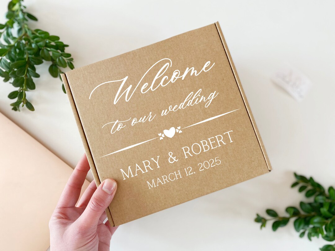 Welcome to Our Wedding - Favor Boxes - Personalized Custom Printed ...