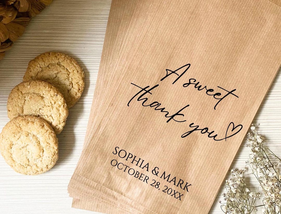 Personalized Kraft Paper Favor Bags: Wedding, Rehearsal Dinner - Etsy