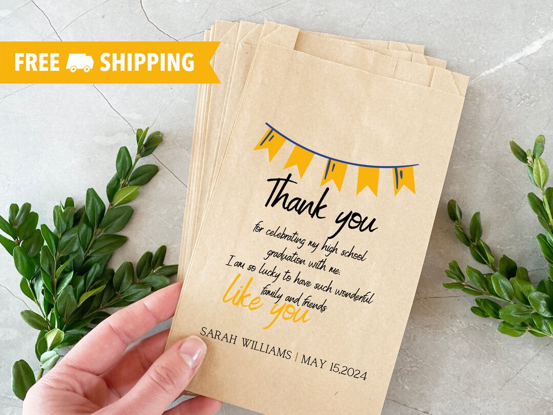 Thank You Graduation Favor Bags for Friends Family Guests Bulk Favour ...