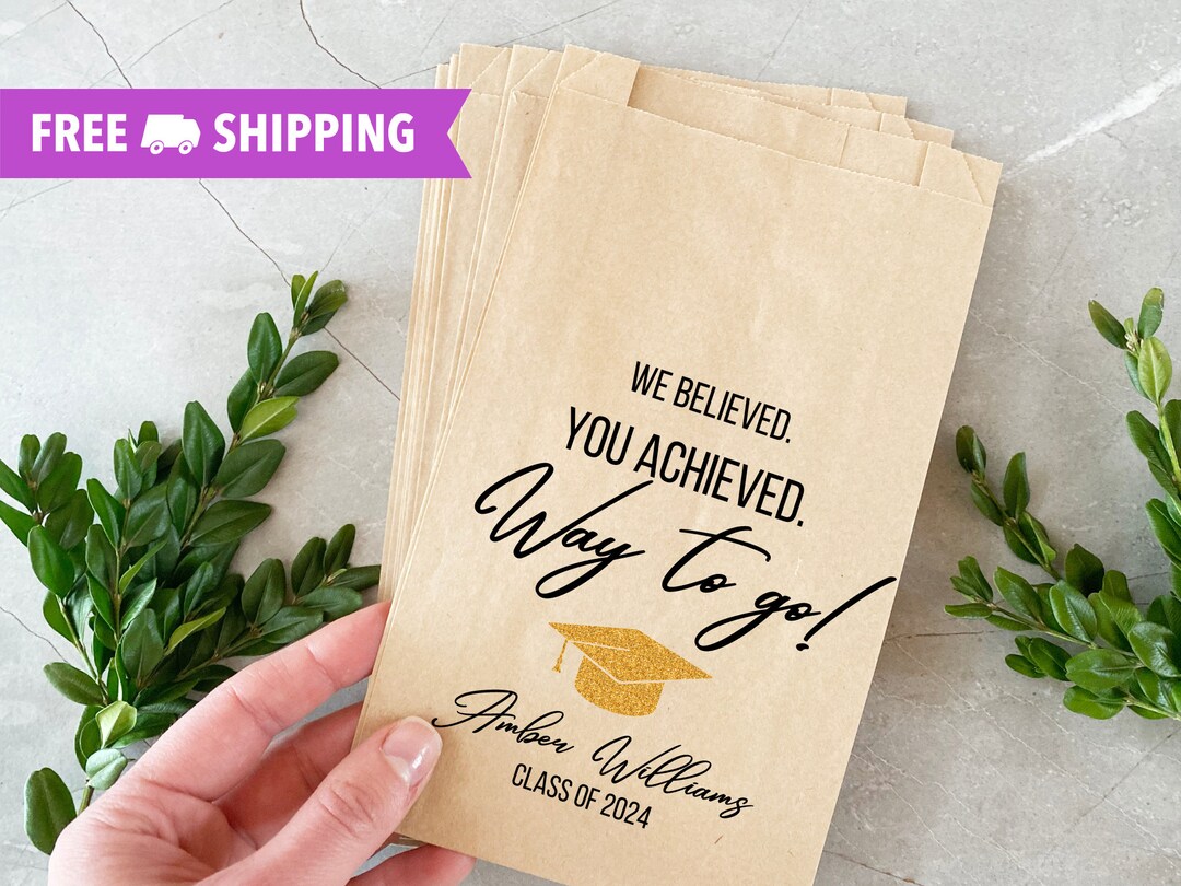 Personalized Graduation Favor Bags, Grad Favour Bags, Treat Bags ...