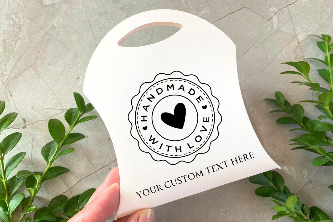 Handmade With Love Packaging Box Custom Printed With Your Logo or ...