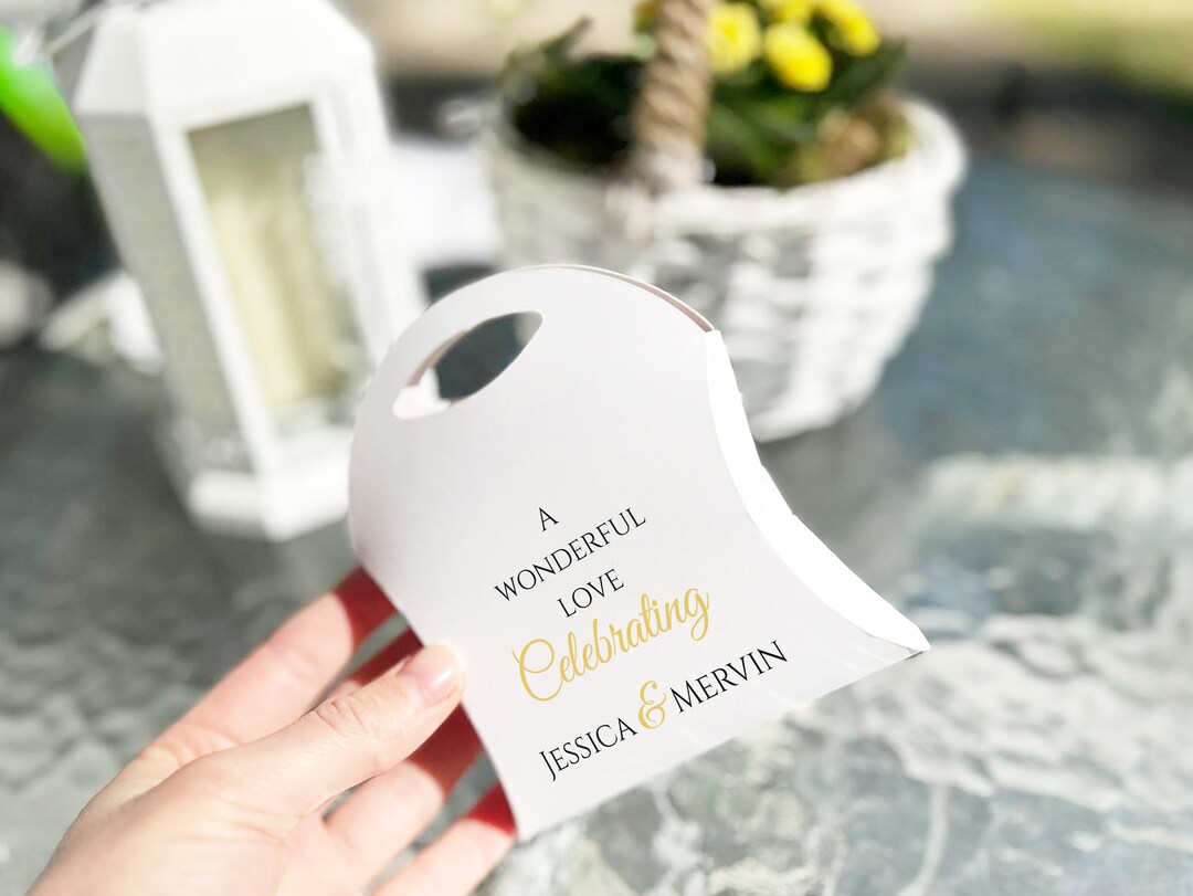 100 Personalized Wedding Welcome Boxes, Elegant Wedding Favor Printed ...