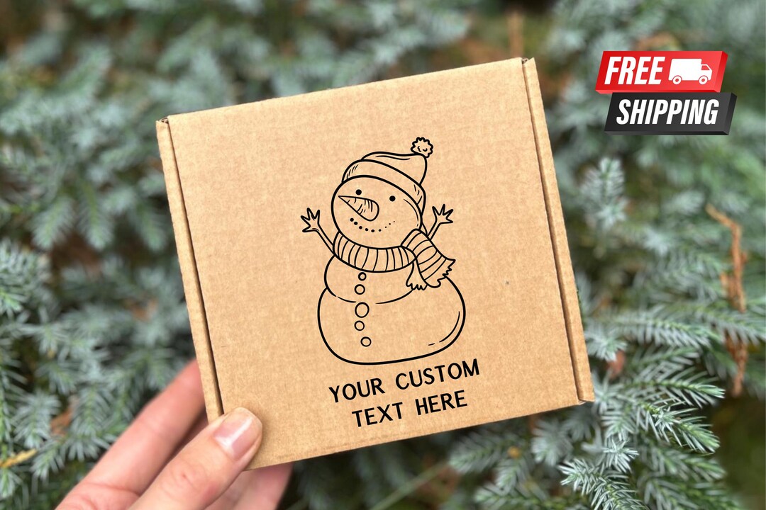 Adorable Snowman Kraft Gift Boxes | Custom Printed Eco-friendly ...