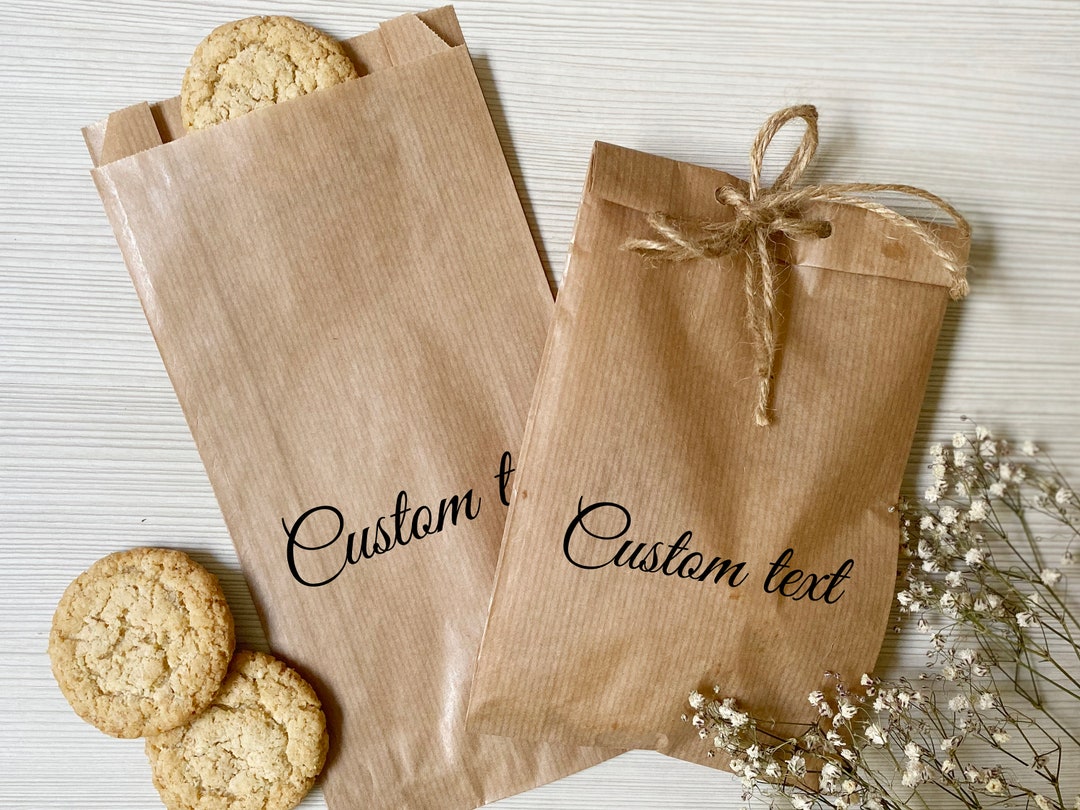 Small Paper Bags With Custom Print | Personalized Logo Print on Kraft ...