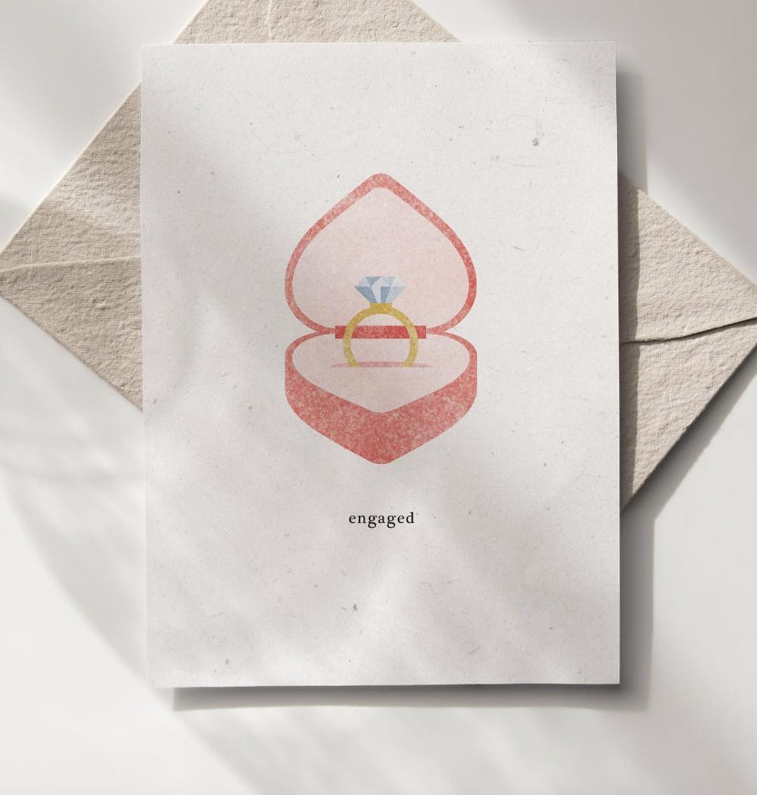 Engagement Card, You’re Engaged Card, Personalised Engagement Card ...