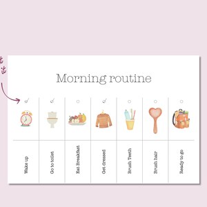 Morning & Evening Routine Flip Chart, Editable Visual Schedule ...