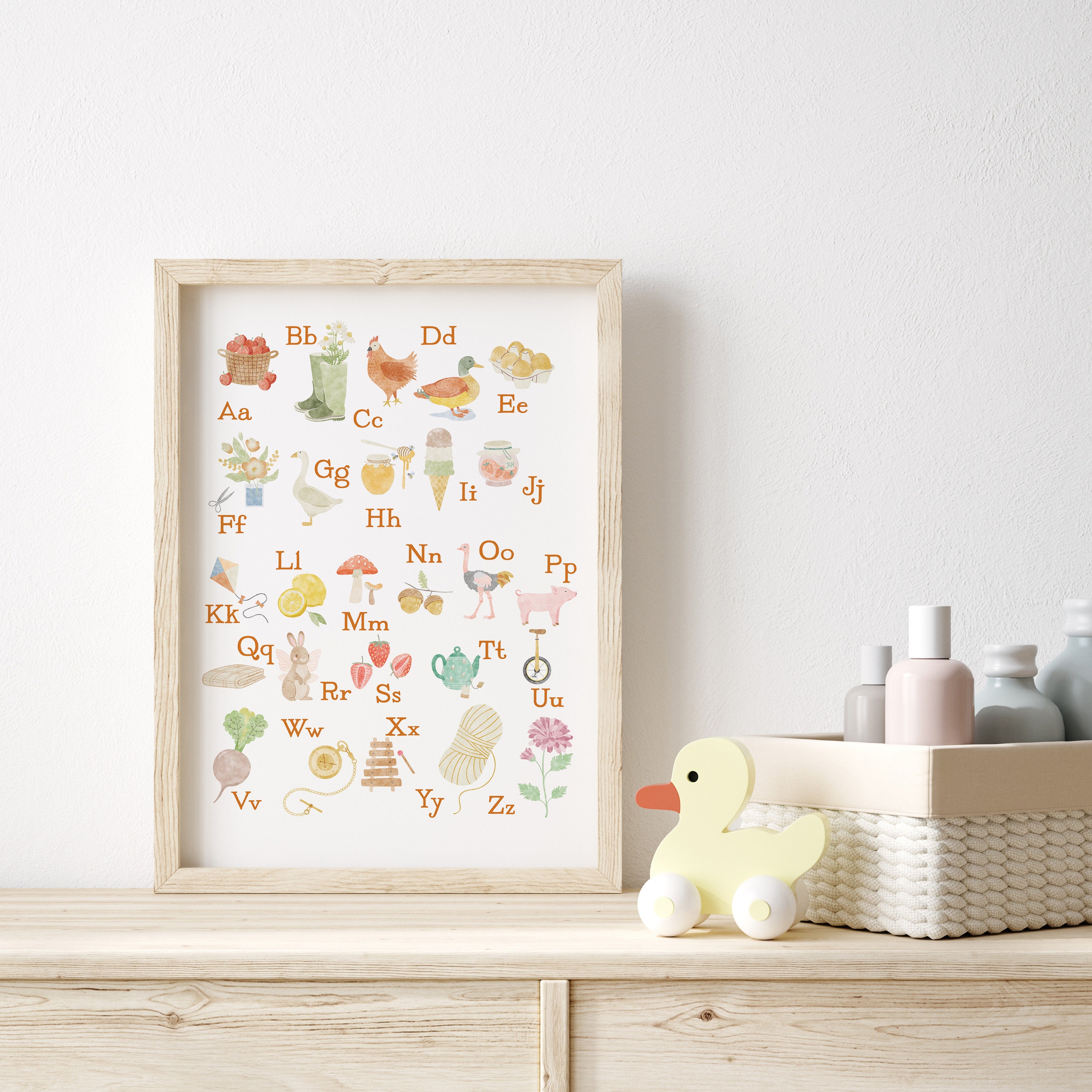 Animal Alphabet Poster, PRINTABLE Wall Art, Educational ABC Poster ...