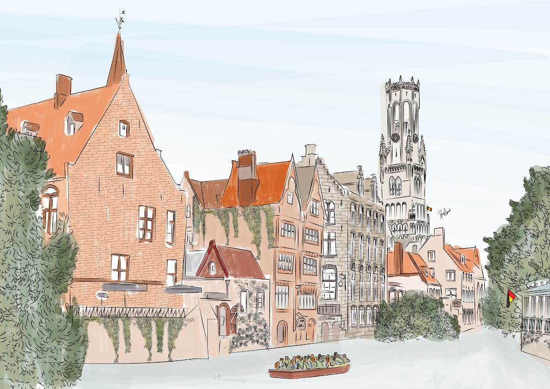 Bruges Art Print Instant Download Digital Print Bruges - Etsy