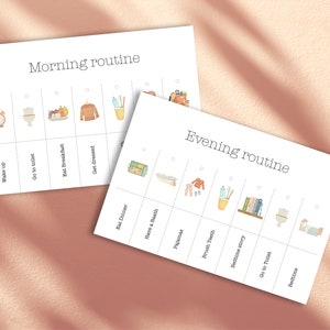 Morning & Evening Routine Flip Chart, Editable Visual Schedule ...