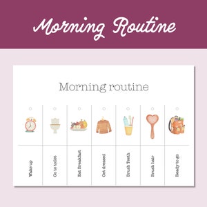 Morning & Evening Routine Flip Chart, Editable Visual Schedule ...