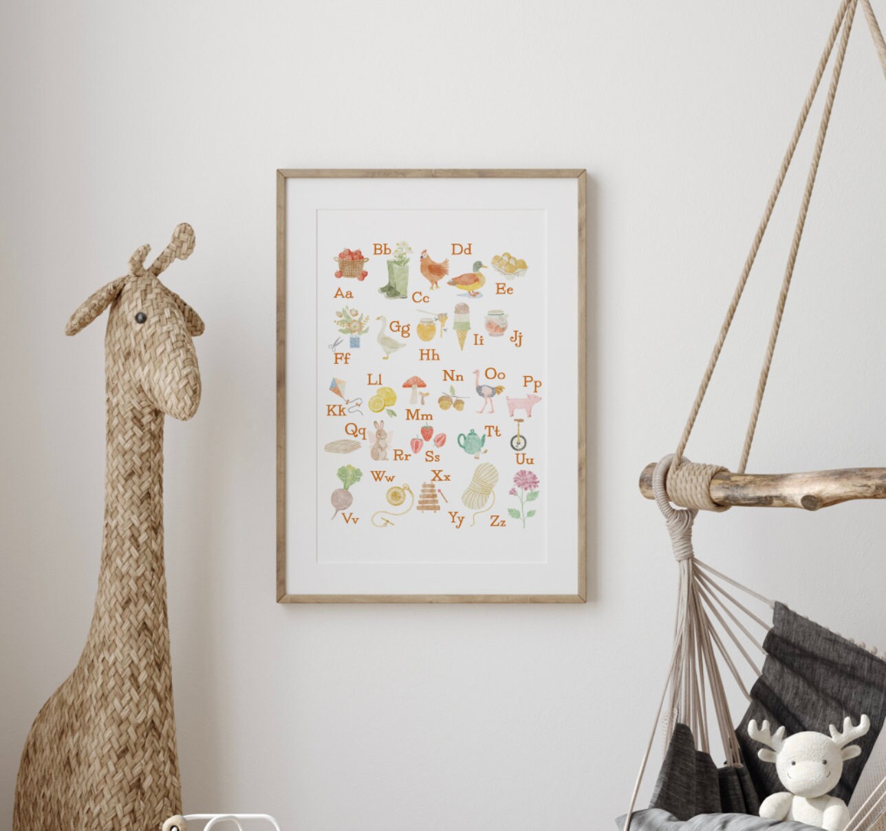 Animal Alphabet Poster, PRINTABLE Wall Art, Educational ABC Poster ...