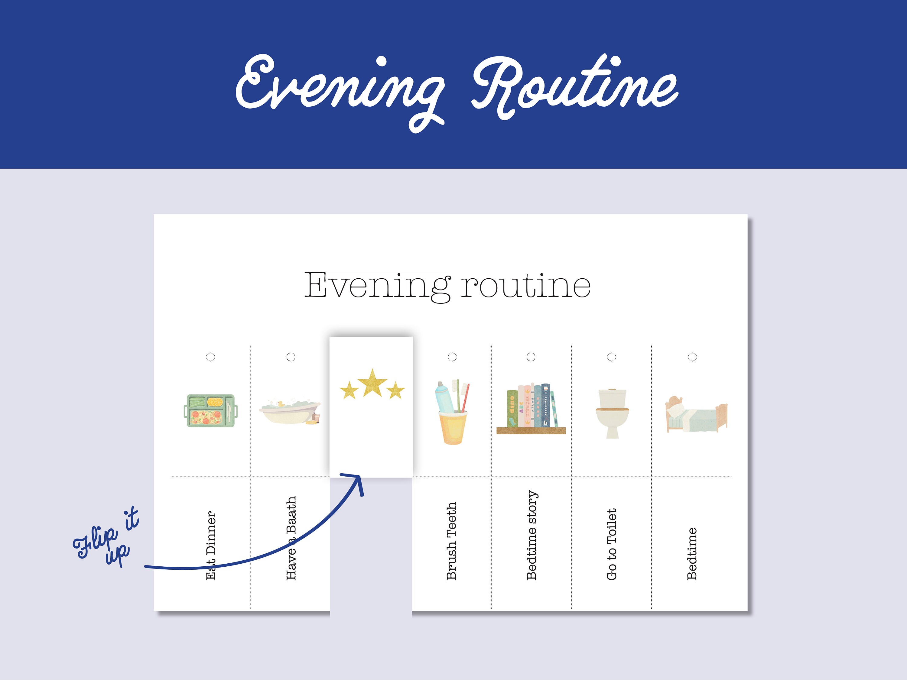 Morning & Evening Routine Flip Chart, Editable Visual Schedule ...