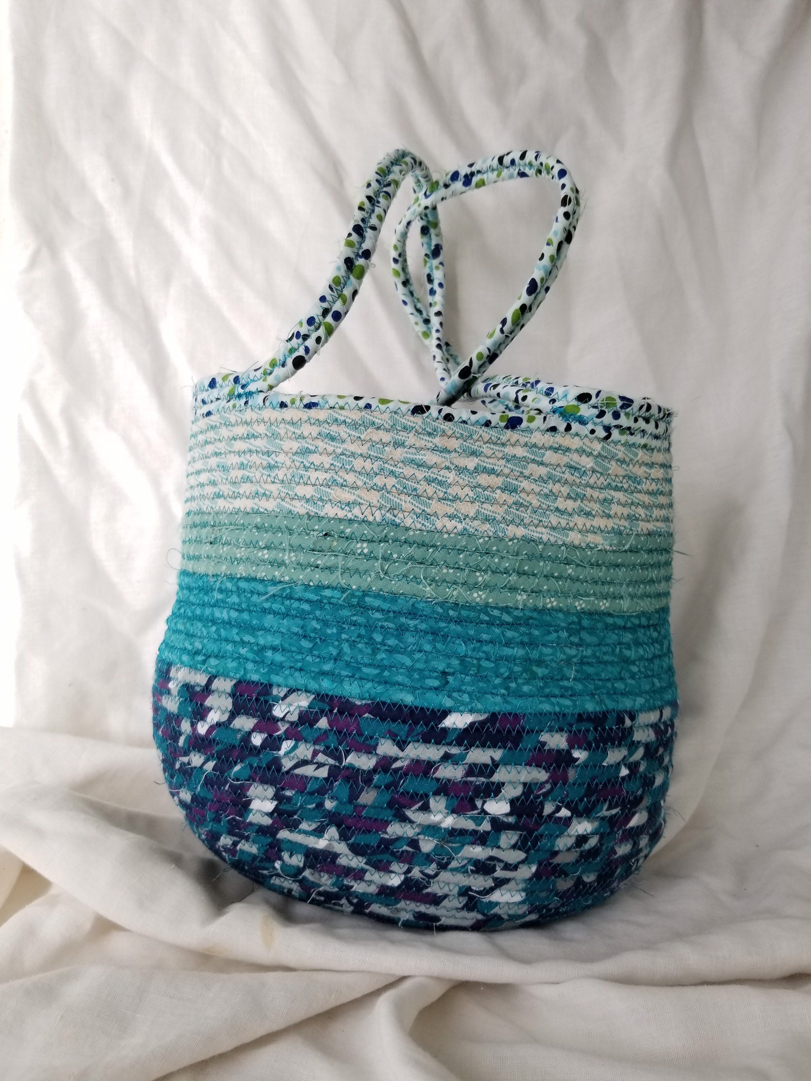 Teal Rope Bag - Etsy