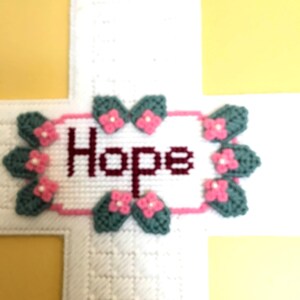 Plastic Canvas Hope Cross - Etsy