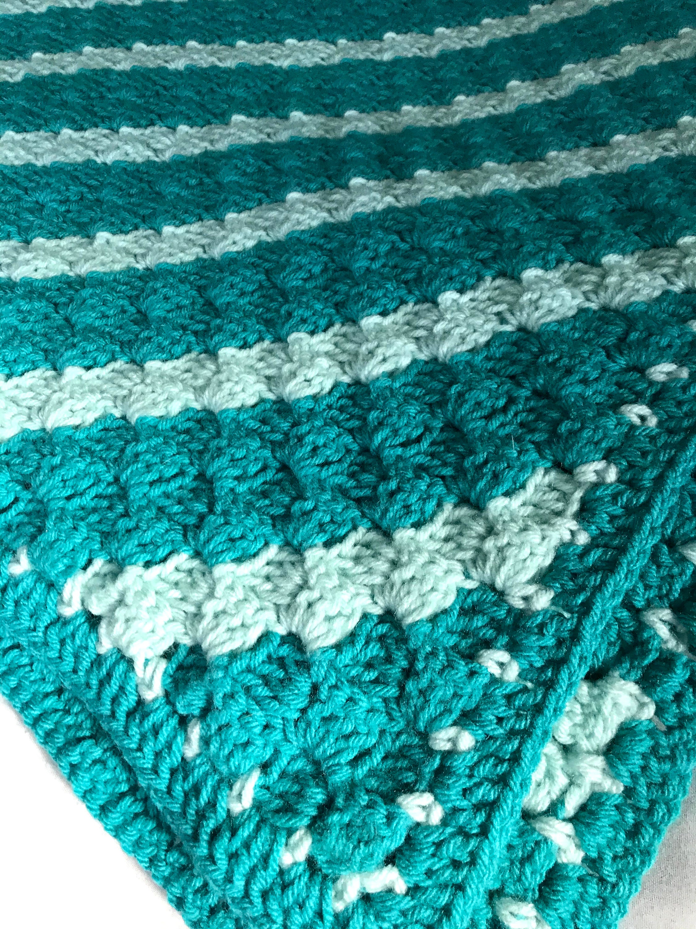 Green/light Green Corner to Corner Afghan - Etsy