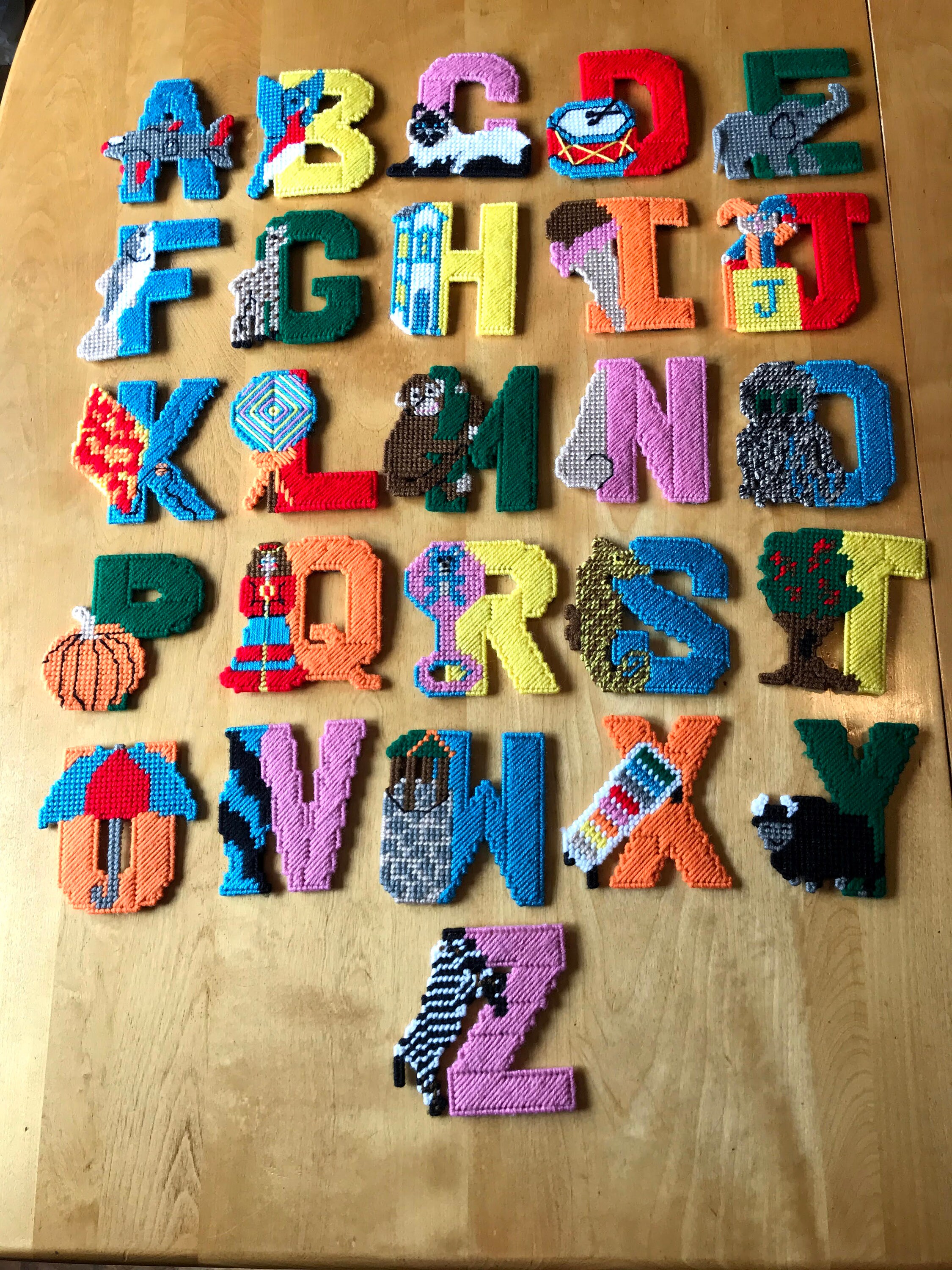 Plastic Canvas Children's Picture Alphabet - Etsy