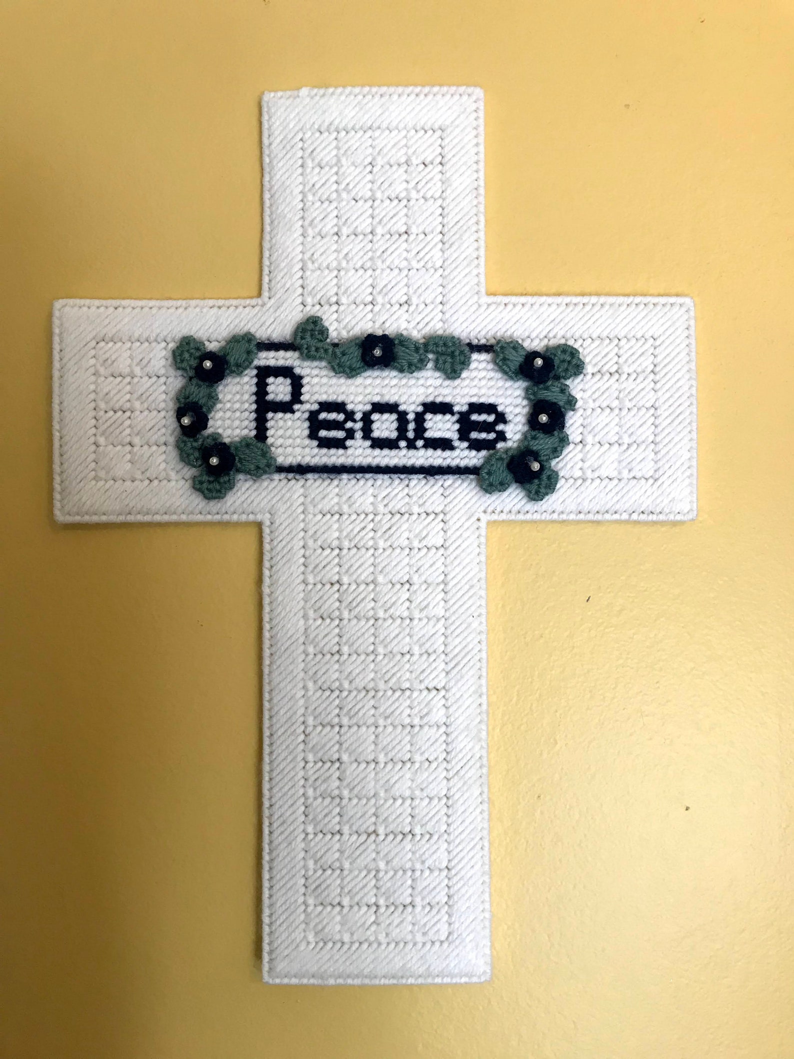 Plastic Canvas Peace Cross - Etsy