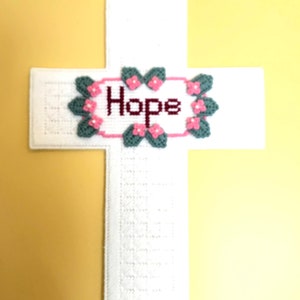 Plastic Canvas Hope Cross - Etsy