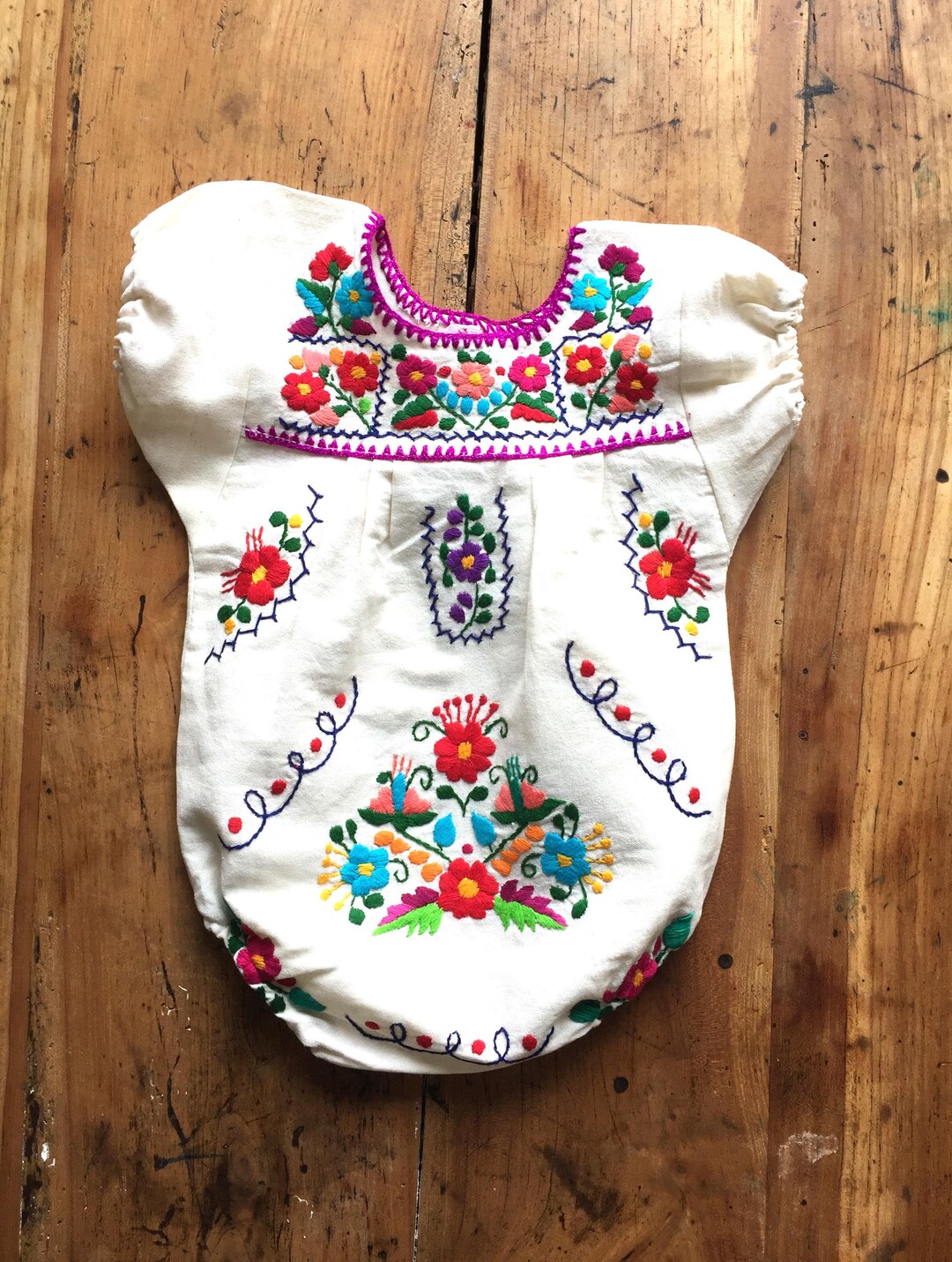 Mexican Embroidered Baby Body, Oaxaca Region, Mexican Embroidered Baby ...