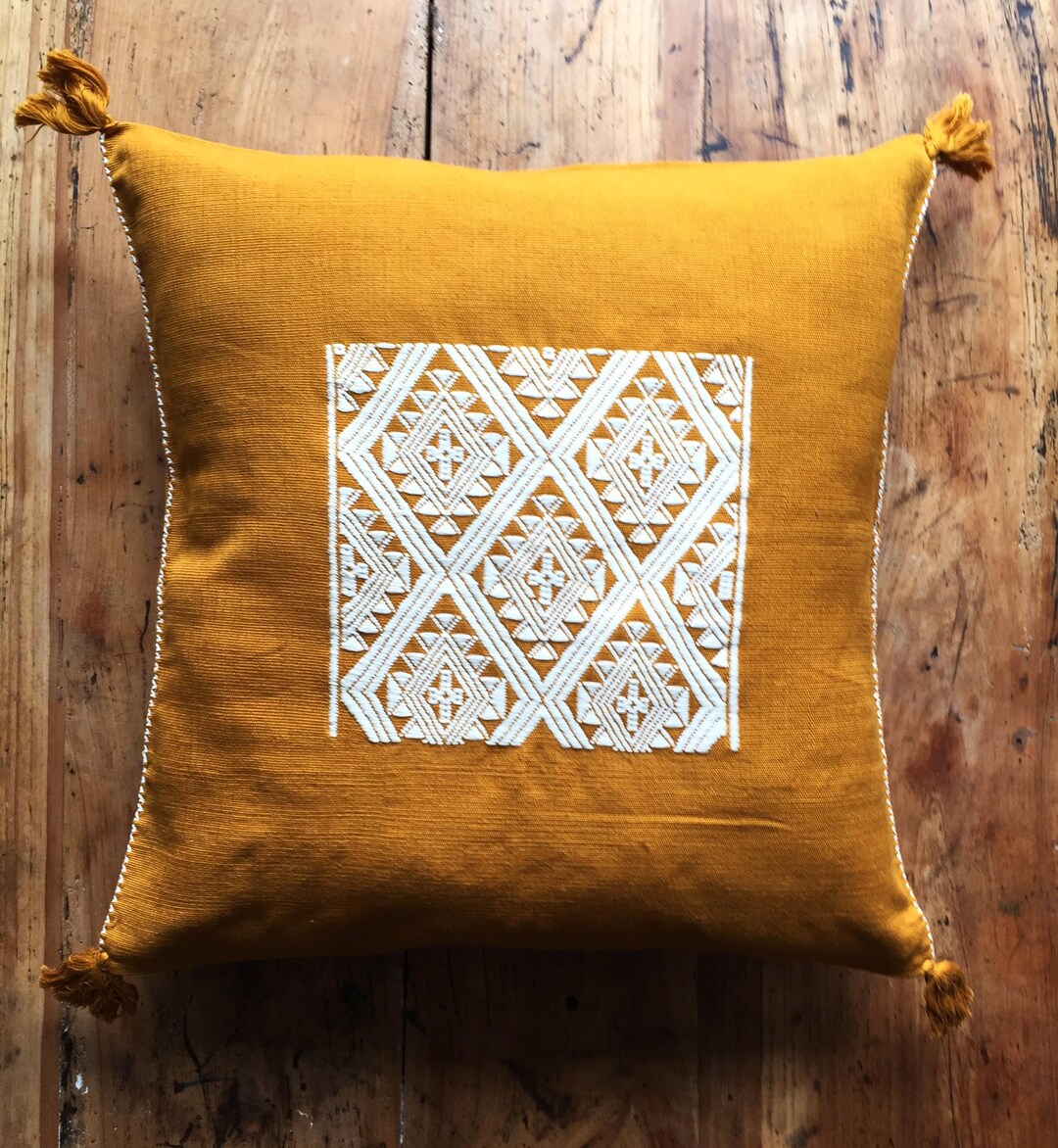 Mexican Cushion Cover, Chiapas Region, Loom Cushion Cover, Mexican ...