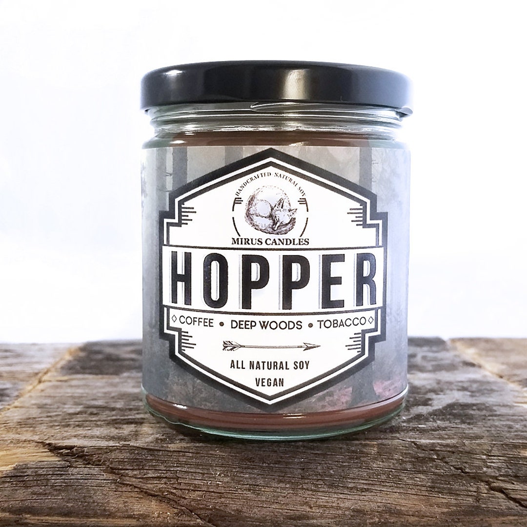Hopper Soy Candle | Stranger Things - Fandom Candle - 8oz All Natural ...