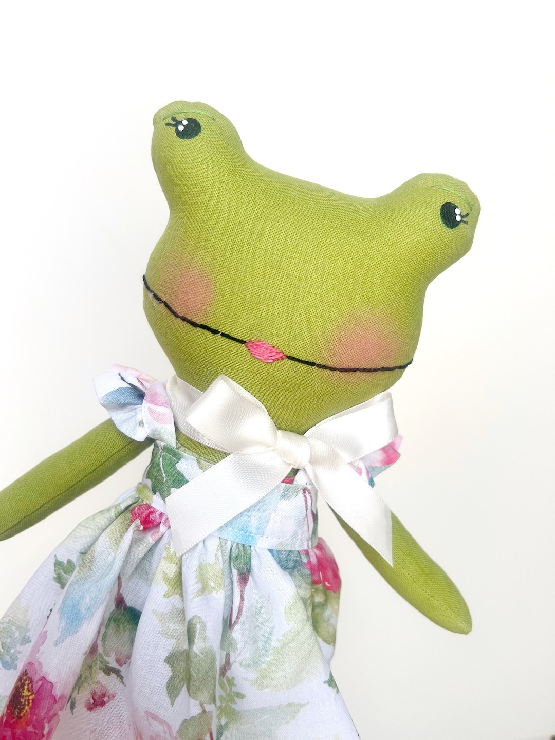 Frog Doll, Frog Linen Doll, Linen Frog, Cloth Frog Doll, Heirloom Doll ...