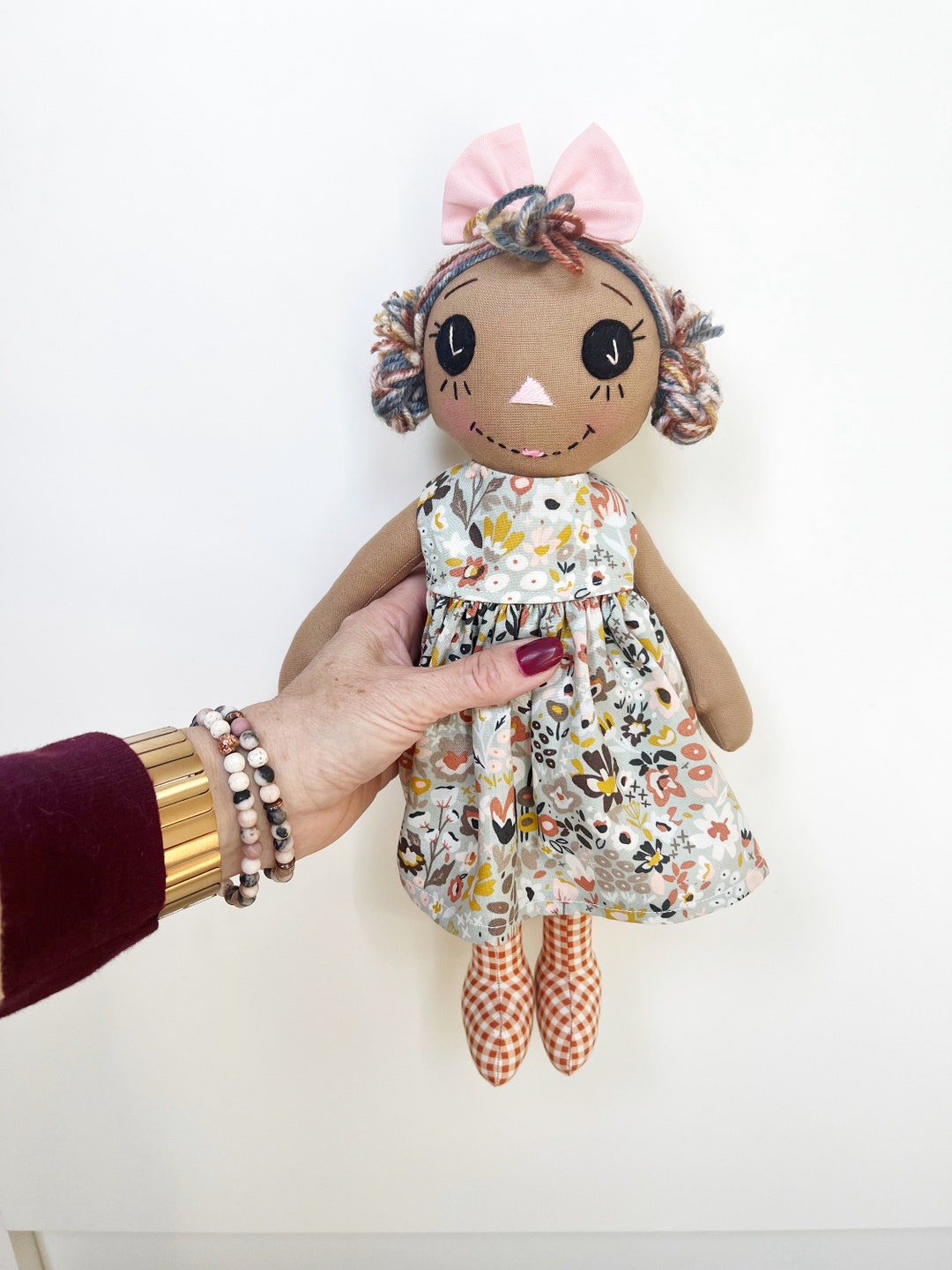 Modern Rag Doll, Handmade Doll, Heirloom Doll, Cloth Doll, Fabric Doll ...