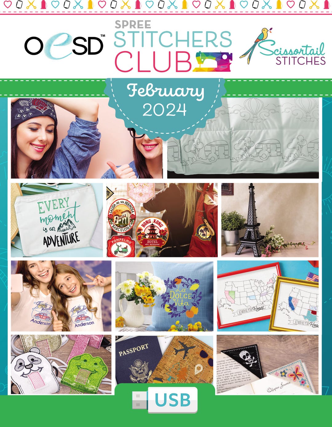 OESD Spree Club February 2024 Original USB NEW - Etsy