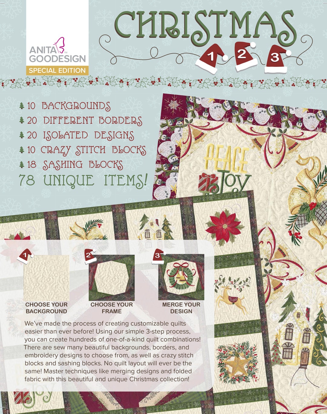 Christmas 1, 2, 3 Anita Goodesign NEW - Etsy