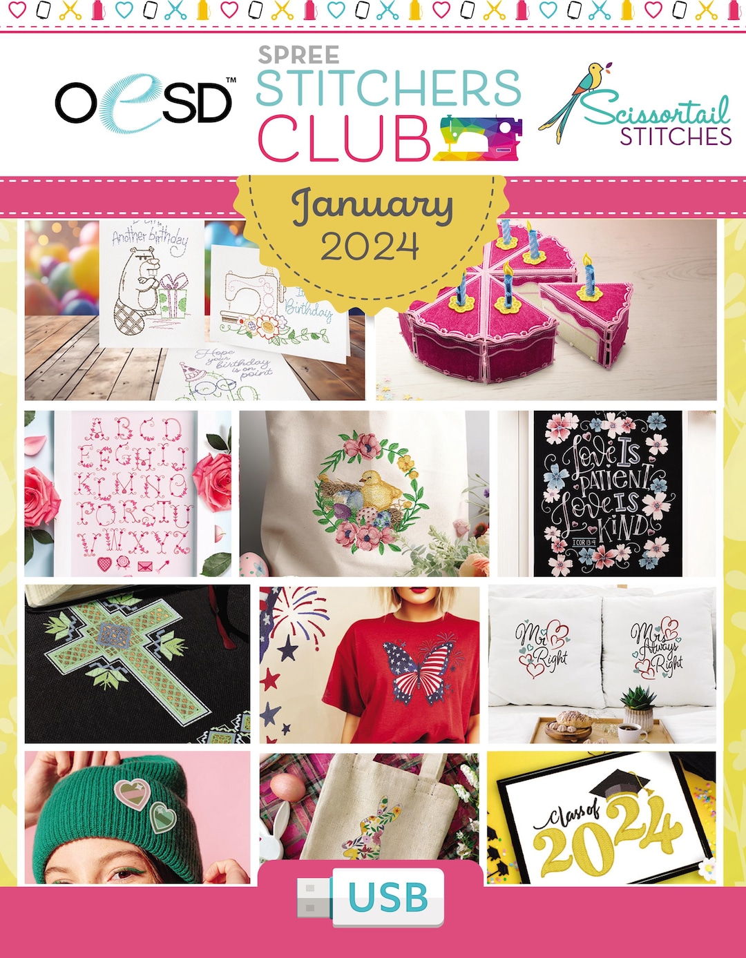 OESD Spree Club January 2024 Original USB NEW - Etsy