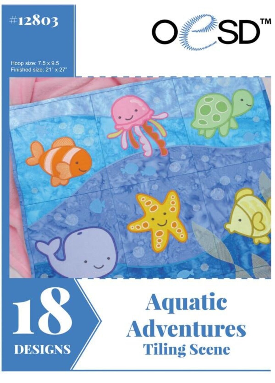 Aquatic Adventure Tiling Scene OESD #12803 OESD Machine Embroidery New ...