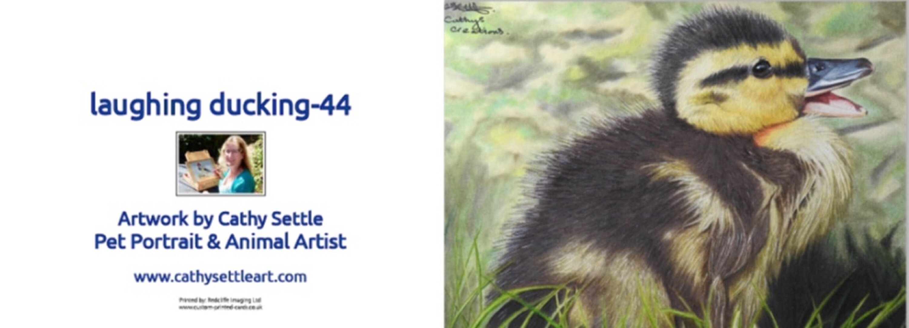 Laughing Duckling Card, Blank High Quality Printed Cards From Hand ...