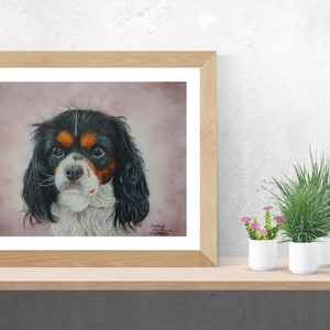 Cavalier King Charles Spaniel Fine Art Giclee Print, From Hand Drawn ...