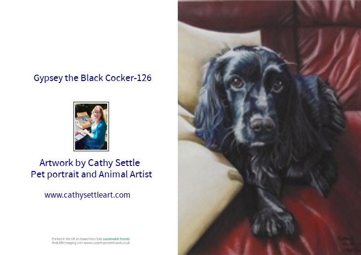 Cocker Spaniel Greetings Card, Blank High Quality Printed Cards From ...