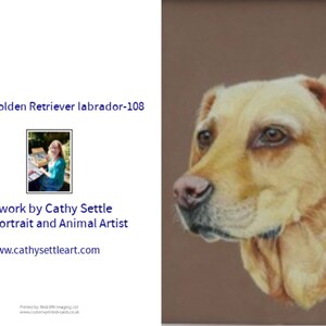 Golden Labrador Retriever Greetings Card, Blank High Quality Printed ...
