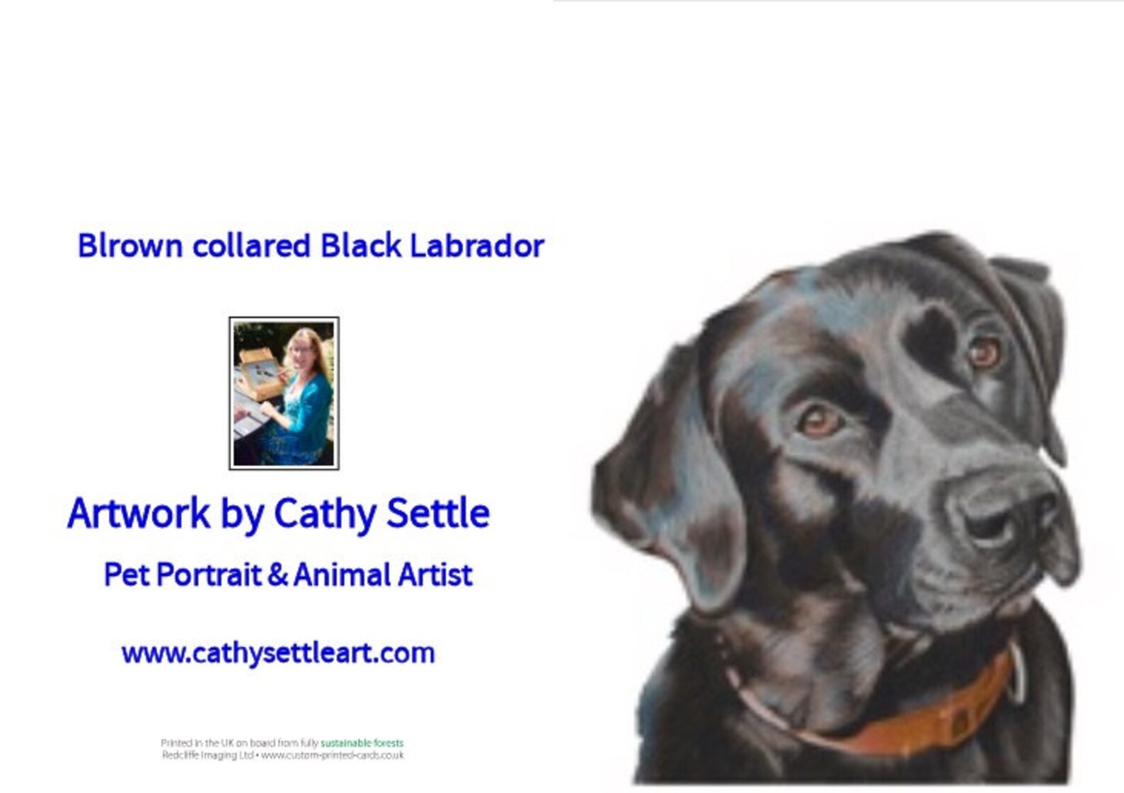 Black Labrador Greetings Card, Blank High Quality Printed Cards From ...