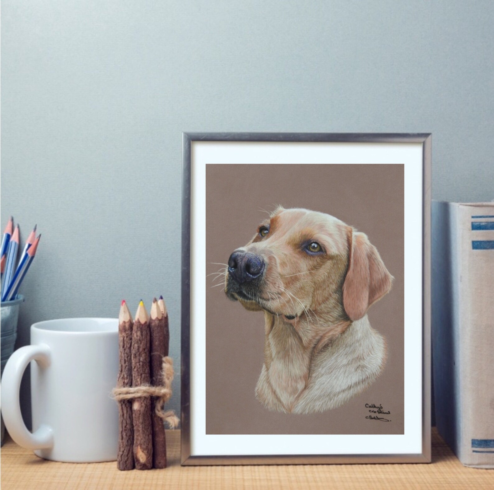 Fox Red Labrador Fine Art Giclee Print, From Hand Drawn Coloured Pencil ...