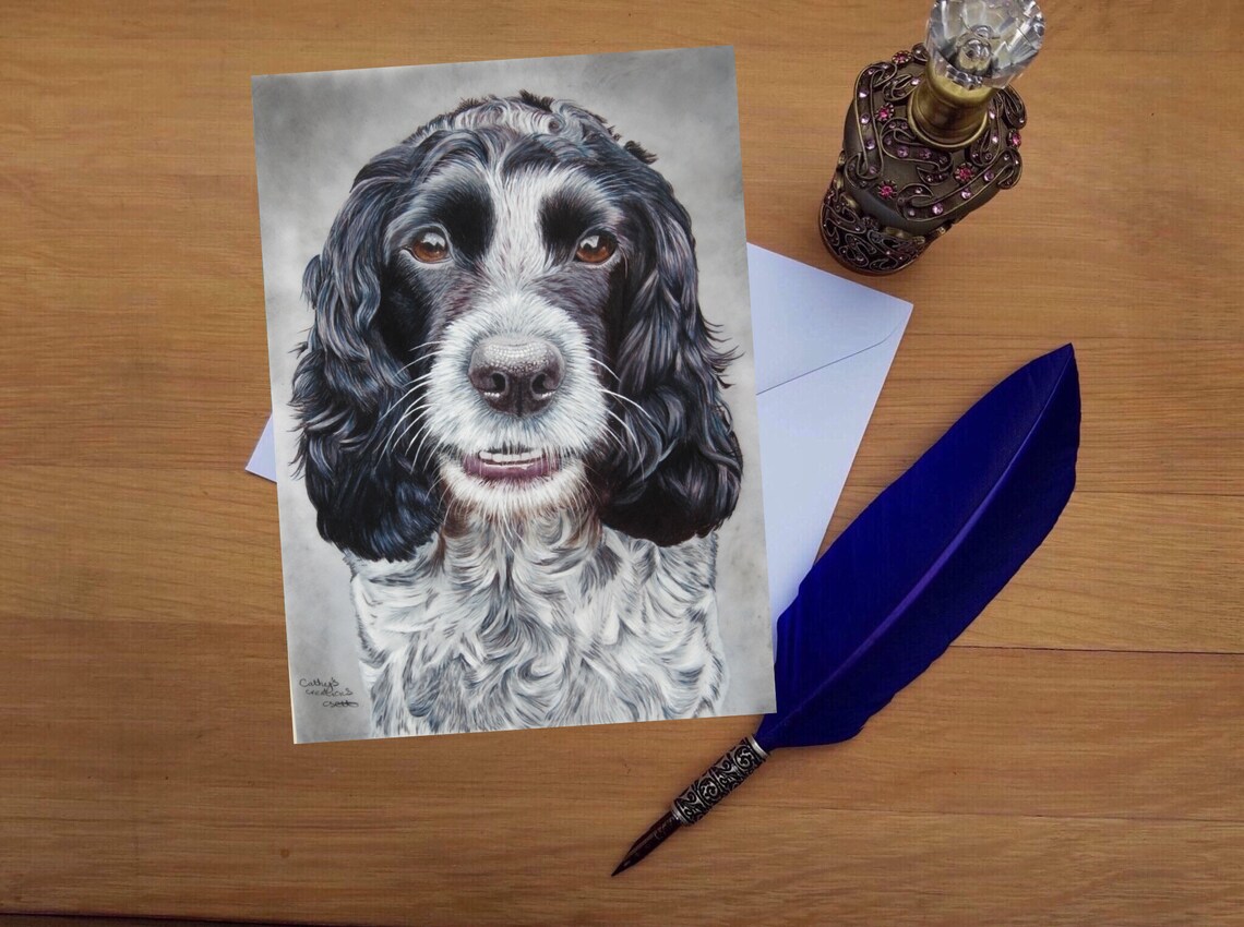 Cocker Spaniel Greetings Card, Blank High Quality Printed Cards From ...