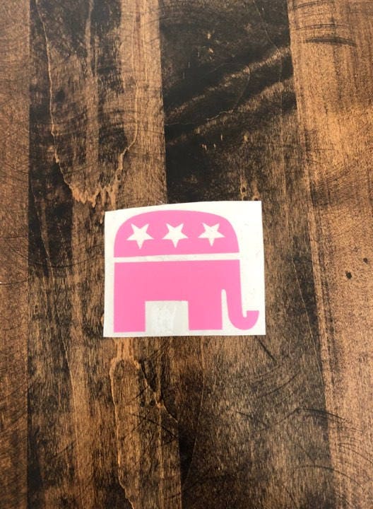 Republican Elephant Decal Elephant Decal Gift for Her Car | Etsy