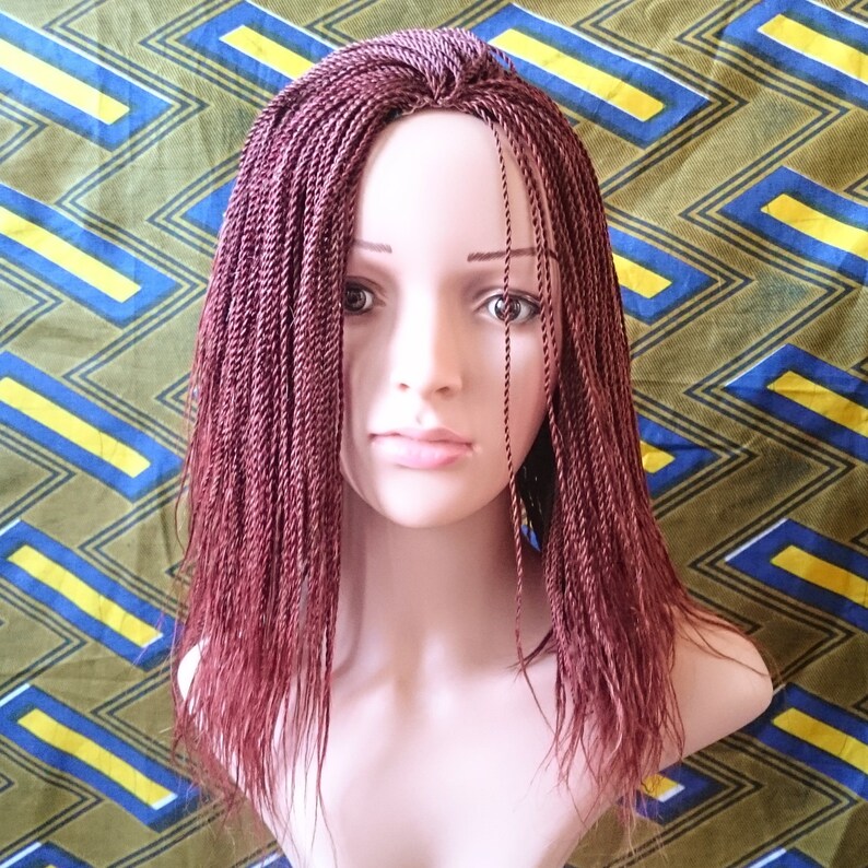Auburn Gold Braided Wig Red Braided Wig Twists Twists - Etsy