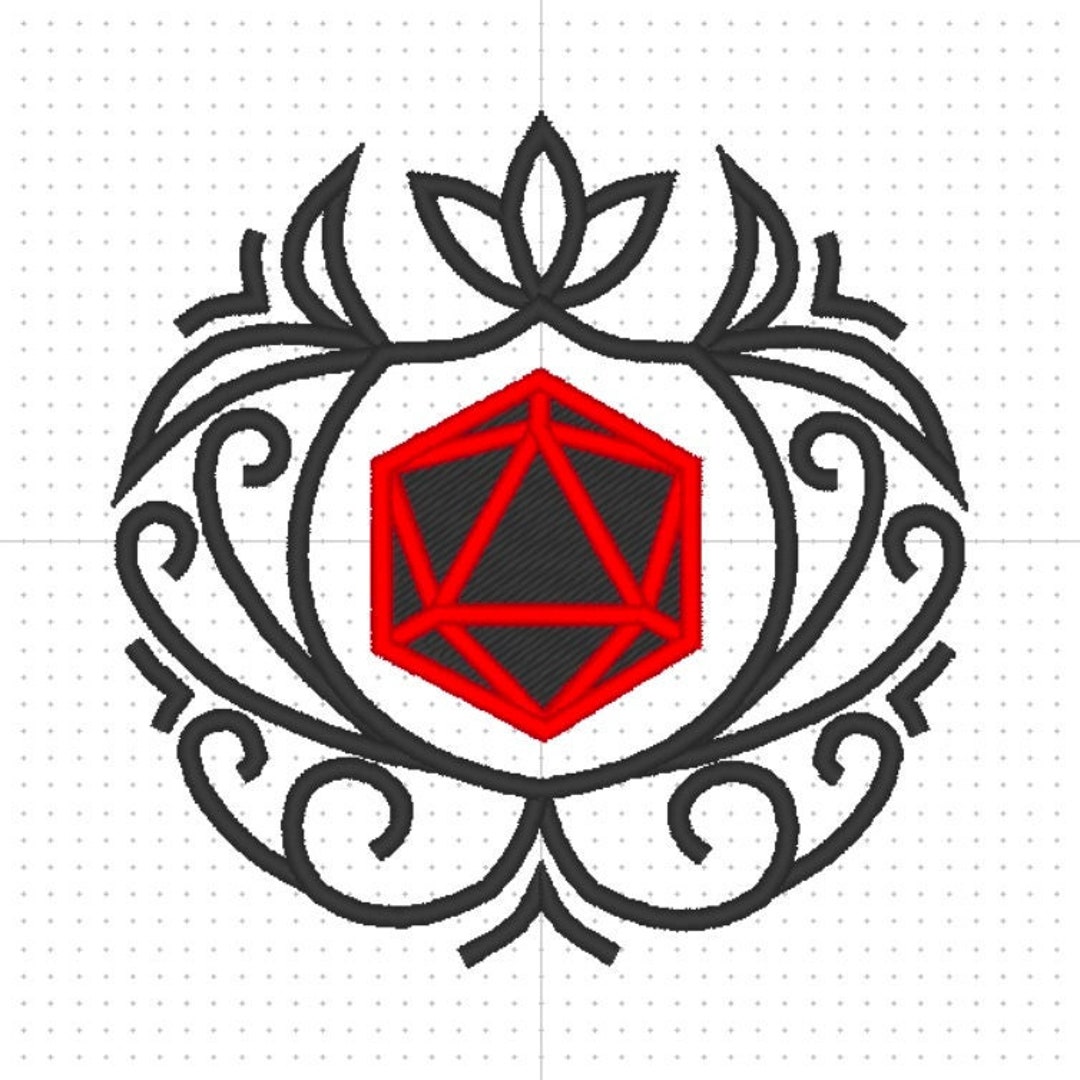 Dice Bag Decoration Filigree Dungeons and Dragons RPG Patch Design ...