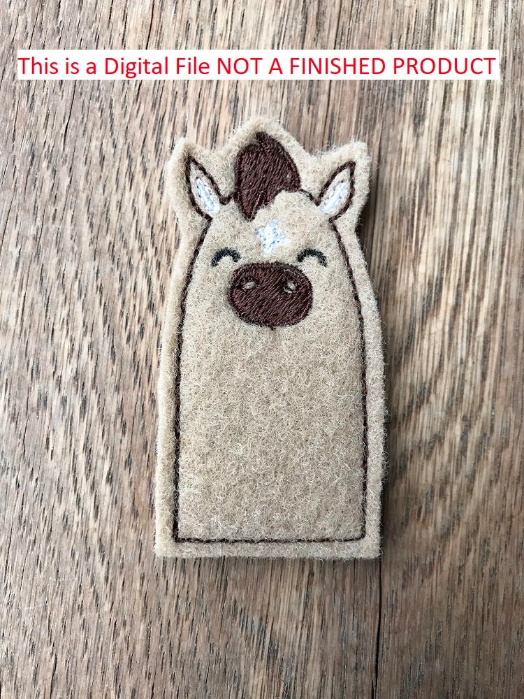 Horse Finger Puppet 2 Sizes ITH 4x4 Machine Embroidery - Etsy