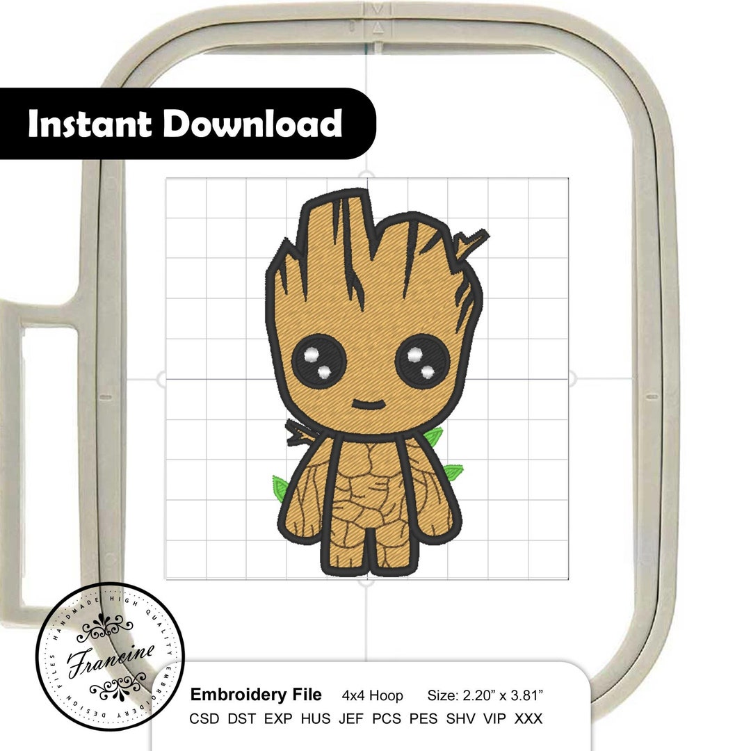Baby Groot Star Wars Patch Design. Machine Embroidery Pattern in the ...