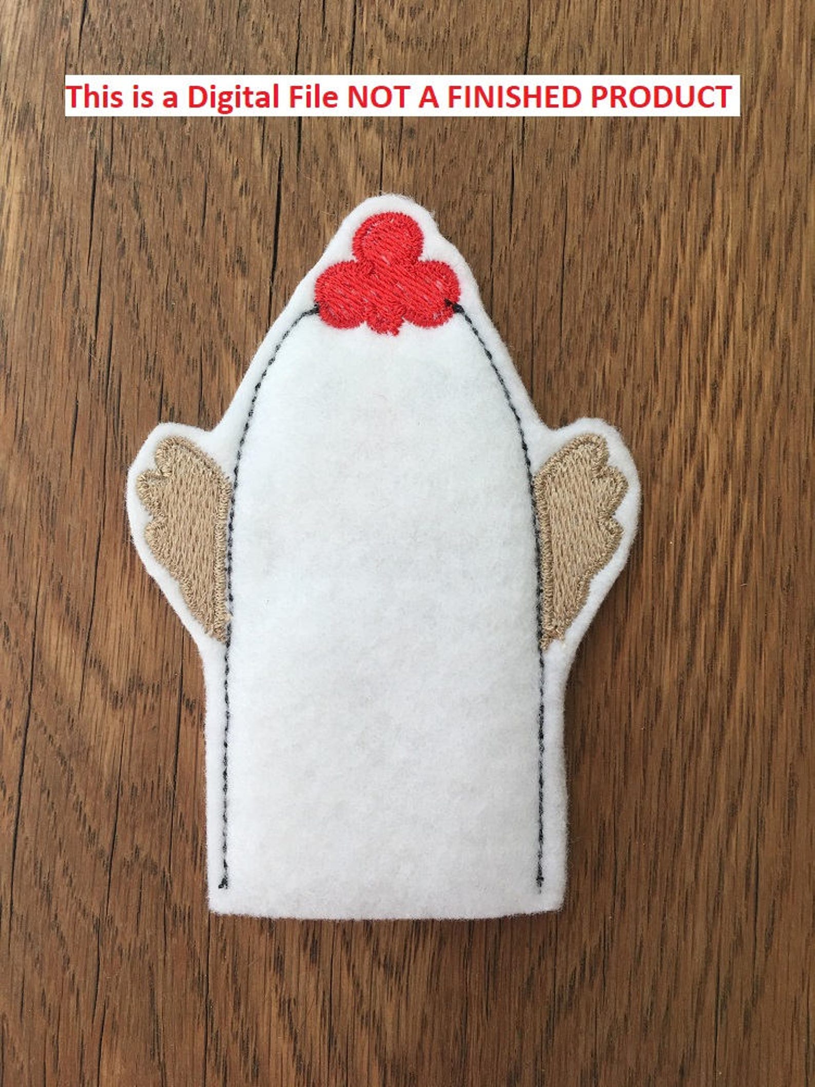 Chicken Finger Puppet 2 Sizes ITH 4x4 Machine Embroidery | Etsy